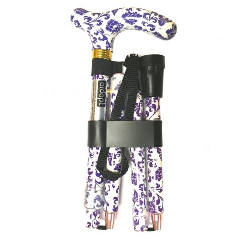 Aidapt Folding And Extendable Patterned Walking Stick
