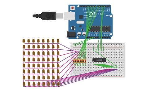 circuit design led matrix tinkercad