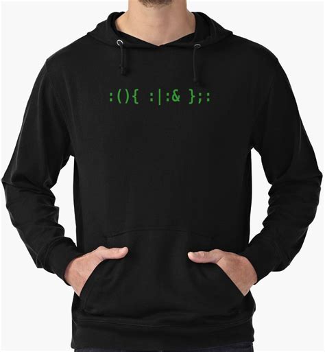 Bash Fork Bomb Green Text For Unixlinux Hackers By Ramiro Hoodies