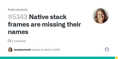 Native Stack Frames Are Missing Their Names · Issue 5343 · Flutter