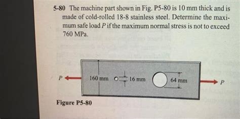 solved 5 80 the machine part shown in fig p5 80 is 10 mm
