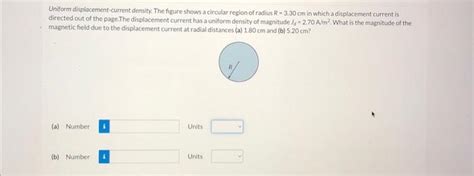 Solved Uniform Displacement Current Density The Figure