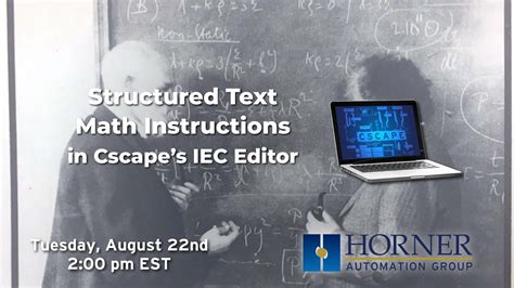 structured text math instructions in cscape s iec editor youtube