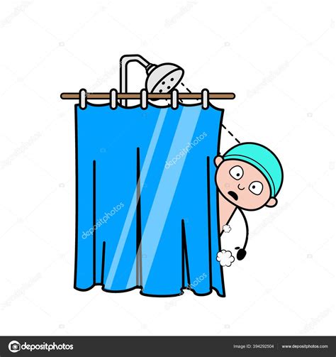 Cartoon Surgeon Taking Shower Stock Vector By ©lineartist 394292504