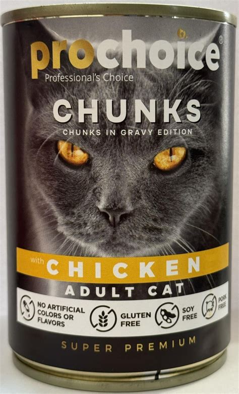 Prochoice Chunk 400 გრ კატის კონსერვი ქათმის ხორცით Veli Store