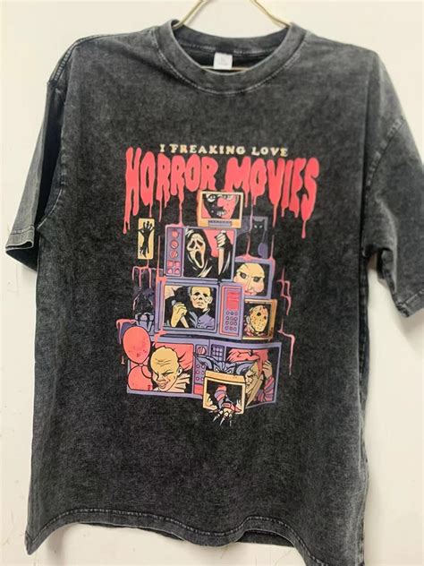 I Freaking Love Horror Movies Tee Emo Horror Tee Funny Halloween T