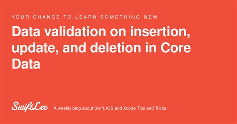Data Validation On Insertion Update And Deletion In Core Data Swiftlee