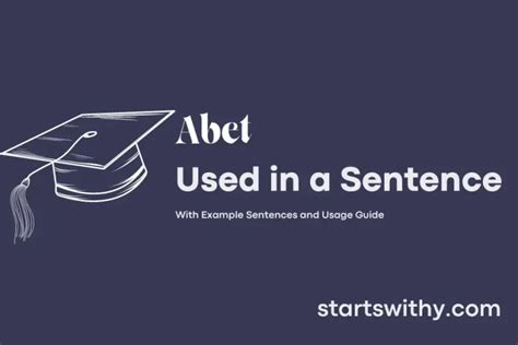 Abet In A Sentence Examples 21 Ways To Use Abet