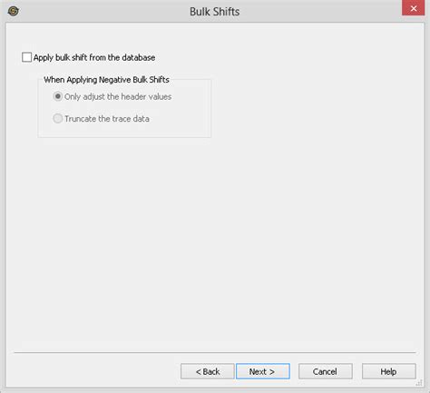 Export Seg Y Bulk Shifts