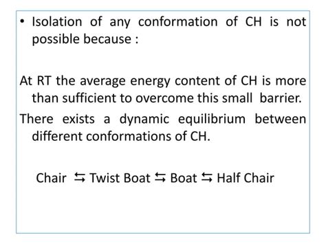 Conformational Analysis Of Cyclohexane Pptx Chemistry Science