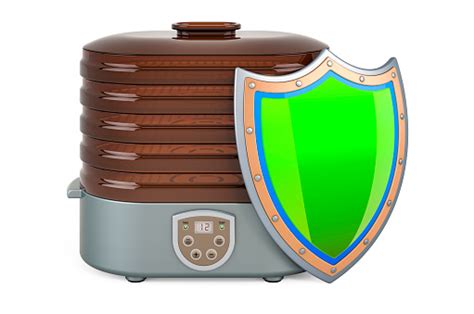 방패가 있는 식품 탈수기 흰색 배경에서 격리된 3d 렌더링 3차원 형태에 대한 스톡 사진 및 기타 이미지 3차원 형태 가정 생활 가정 주방 Istock