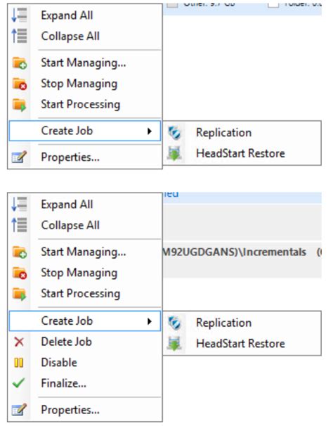Managed Folder Context Menu
