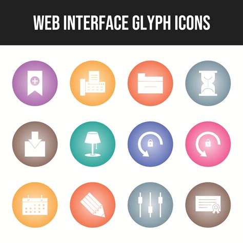 Beautiful Web Interface Vector Icon Set Vector Art At Vecteezy