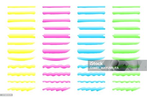 Handwritten Four Color Gradient Heading Set Stock Illustration Download Image Now Border