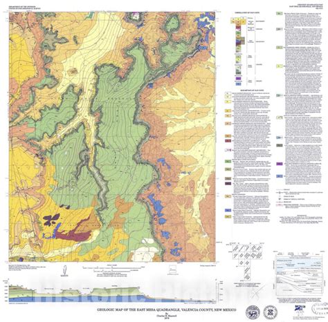 Map Geologic Map Of The East Mesa Quadrangle Valencia County New M