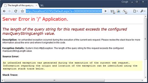 ASP NET ASP NET 設定QueryString的最大長度 gipi的學習筆記 經營管理數據思考終身學習 點部落