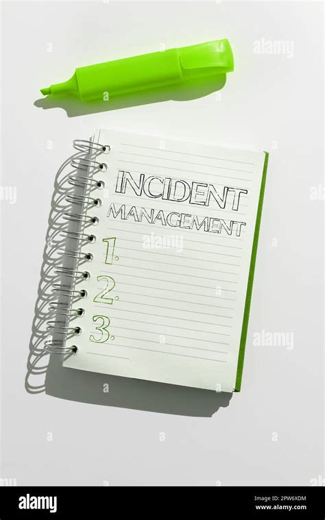 Text Caption Presenting Incident Management Word Written On Process To Return Service To Normal