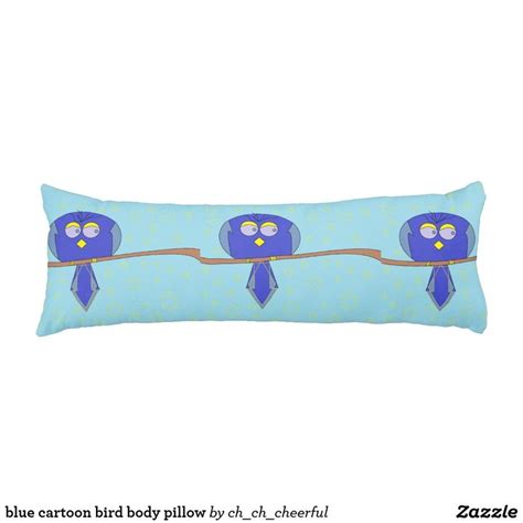 Blue Cartoon Bird Body Pillow Bird Pillow Decorative Throw Pillows