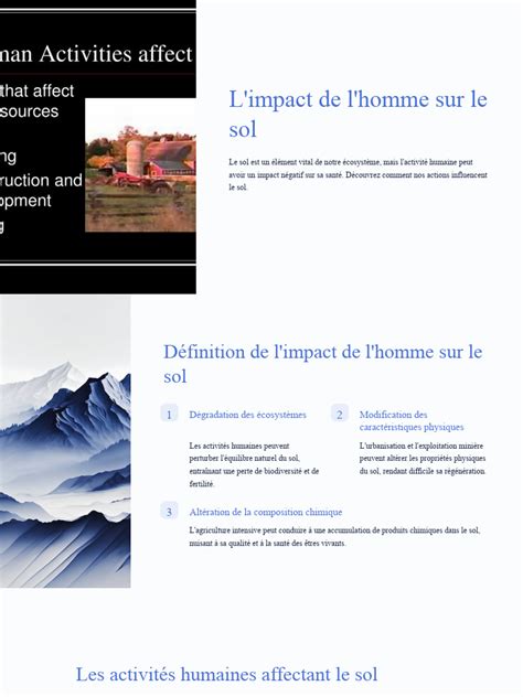 Limpact De Lhomme Sur Le Sol Pdf Sol Pédologie Fertilité Des Sols