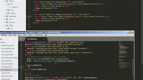 Validasi Form Input Menggunakan Php Youtube