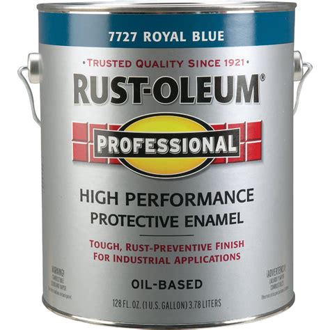 Rust Oleum Professional Oil Based Gloss Protective Rust Control Enamel Royal Blue 1 Gal Do