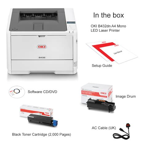 OKI B432dn Mono LED Laser Printer - 45858302