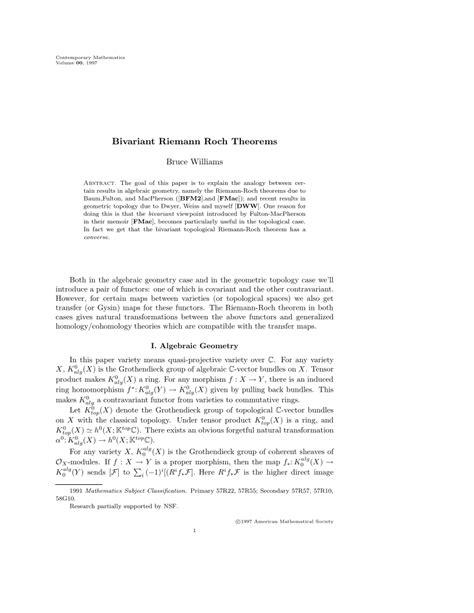 Pdf Bivariant Riemann Roch Theorems