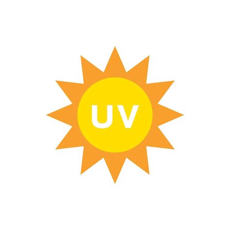 Premium Vector Sun Icon With Uv Radiation Symbol