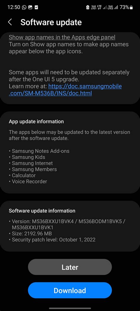 Android 13 One Ui 5 Update Available On Galaxy M53 Samsung Members