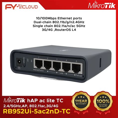 Mikrotik Router Hap Ac Lite Tower Rb952ui 5ac2nd Tc Hap Ac Lite Bandwidth Manager Hotspot