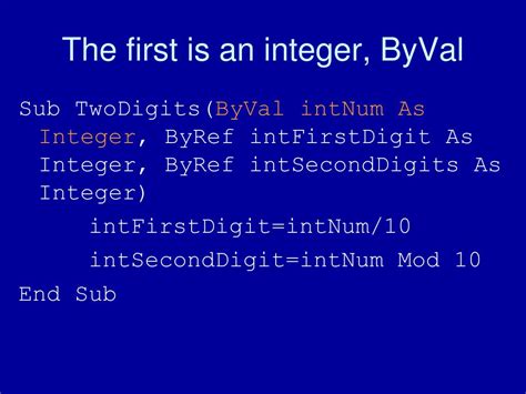 Ppt Parameter Passing In Visual Basic Powerpoint Presentation Free