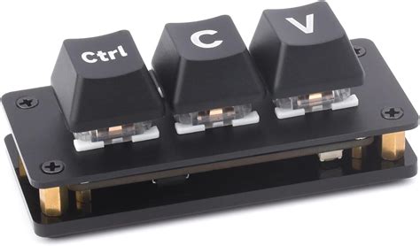 waveshare ctrl c v shortcut keyboard for programmers 3 key development board