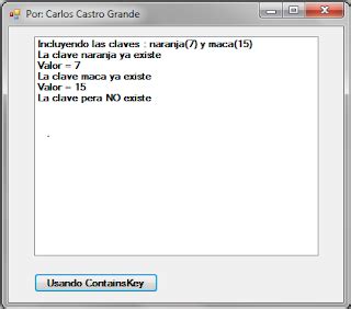 Programando con Visual Basic Net VB NET Usando la colección genérica Dictionary