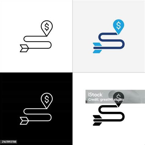 사업 전략 아이콘입니다 계획 아이콘 집합입니다 목표 및 목표 기호 비즈니스 및 관리 아이콘 벡터 스톡 일러스트 In Thin Line And Color Flat Solid