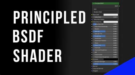 The Principled Bsdf Shader In Blender