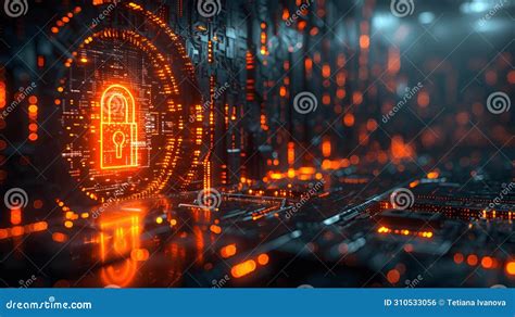 Code Matrix Secured By Encryptions Lock Stock Illustration Illustration Of Digital Data