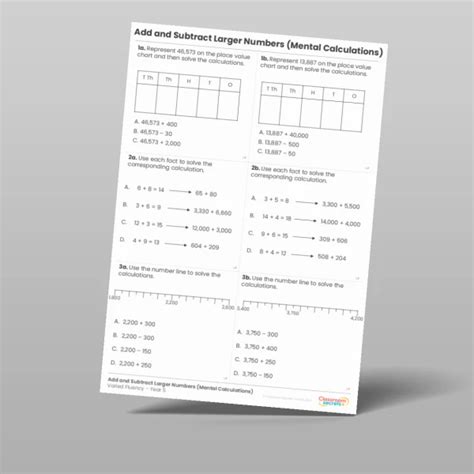 Year 5 Add And Subtract Larger Numbers Mental Calculations Discussion