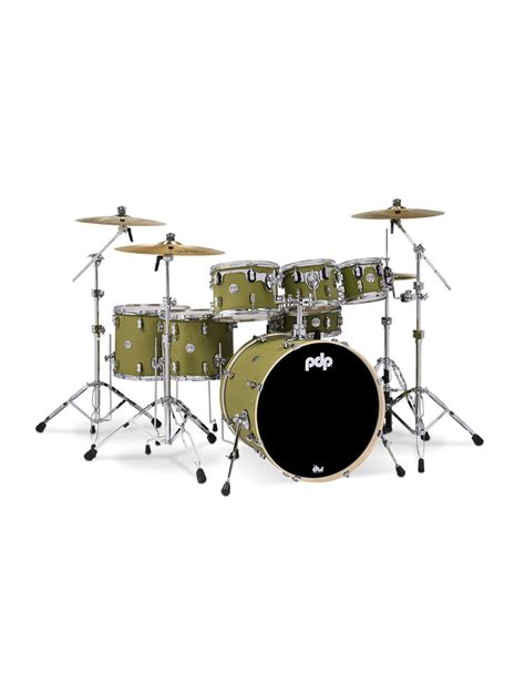 PDP Concept Series 7 Piece Maple Shell Pack Satin Olive