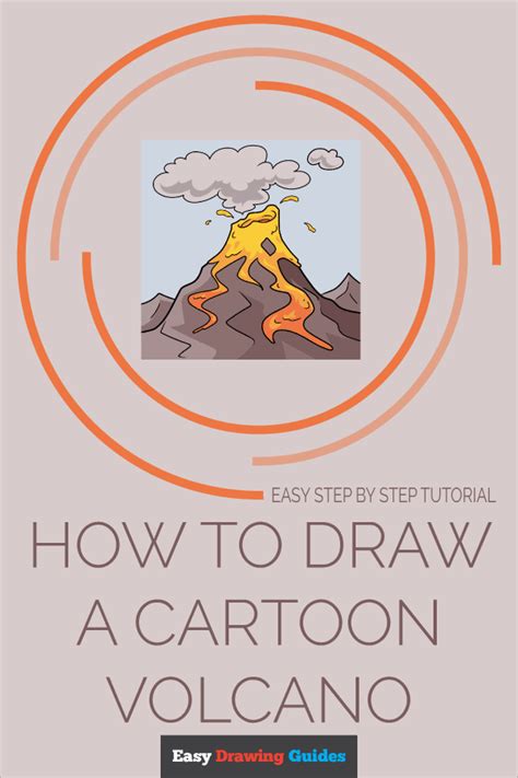 How To Draw A Cartoon Volcano Really Easy Drawing Tutorial