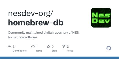Github Nesdev Org Homebrew Db Community Maintained Digital Repository Of Nes Homebrew Software