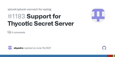 Support For Thycotic Secret Server · Issue 1183 · Splunksplunk