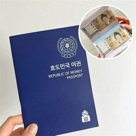 반전 용돈 여권 통장 이벤트 봉투 [효도 현금 돈 박스 상자 어버이날 선물 부모님 환갑 칠순 생일 생신 특별한 돈이벤트 팔순] 에이블리
