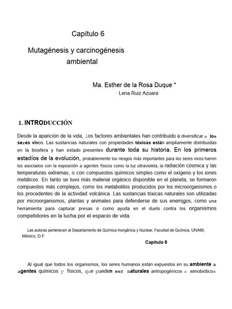Mutagenesis Pdf Mutagénesis Mutageno