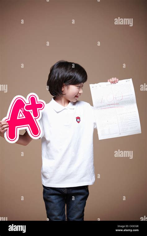 Girl Get A Plus Grade Stock Photo Alamy