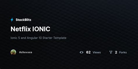 netflix ionic stackblitz
