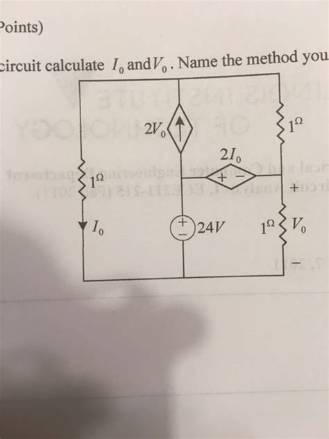 Solved Circuit Calculate Io And Vo Name The Method You Vo Chegg Com