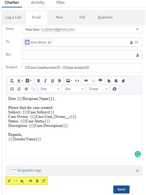 Salesforce Lightning Activity To Send Email For A Request Activities