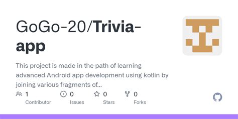 github gogo 20 trivia app this project is made in the path of