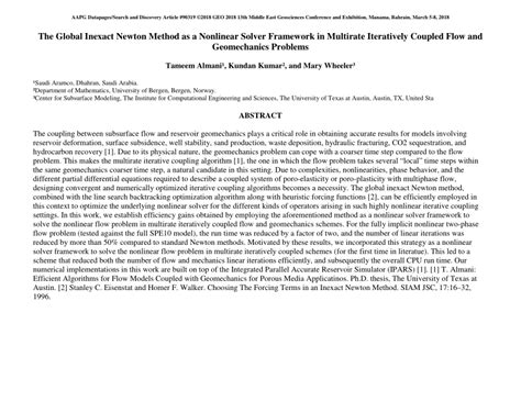 pdf the global inexact newton method as a nonlinear solver framework in multirate iteratively