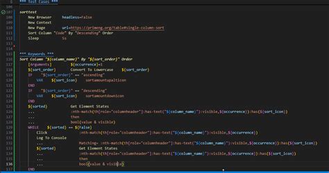 how to sort 6 or more columns in a grid page 2 browser robot framework